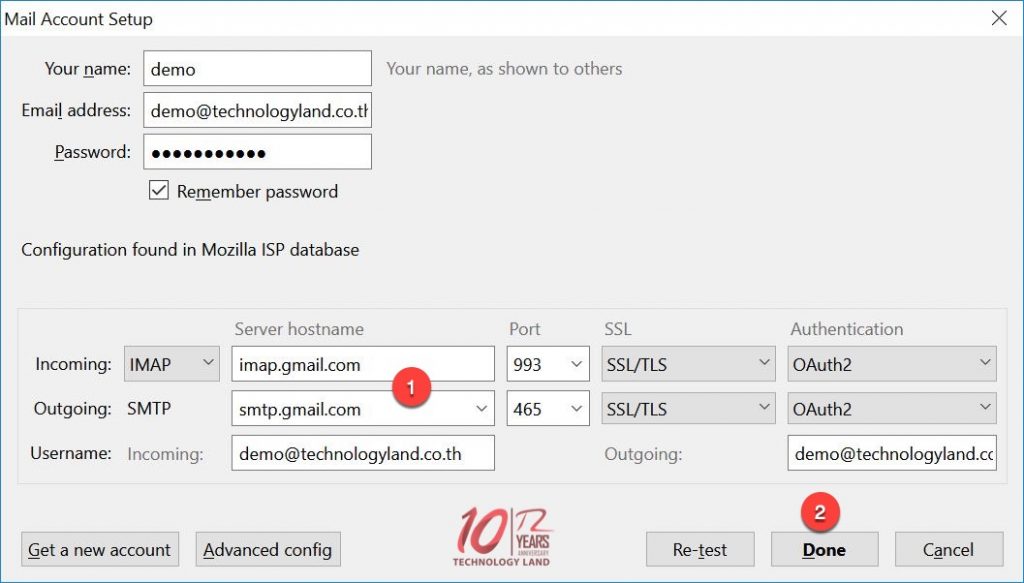 [Gsuite] วิธีติดตั้งอีเมล์ลง Thunderbird – Manual TH