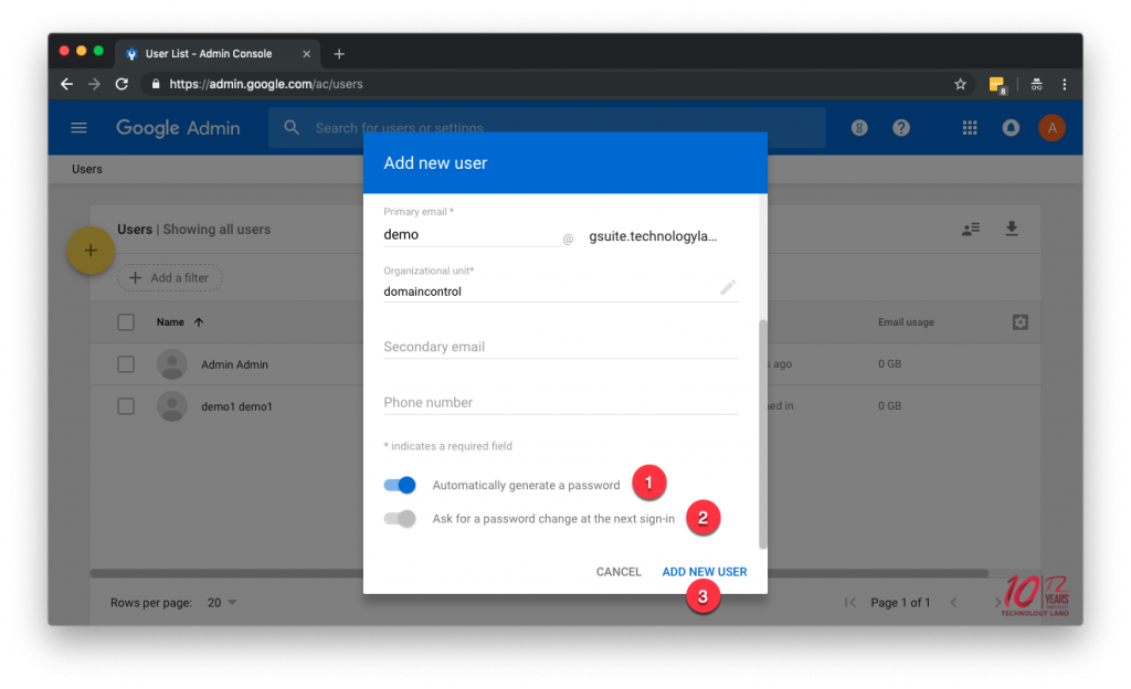 [Gsuite Admin] วิธีเพิ่ม User – Manual TH